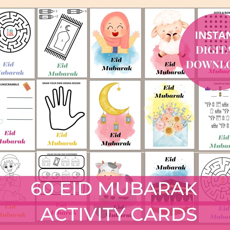 Eid Cards for Kids - Etsy UK
