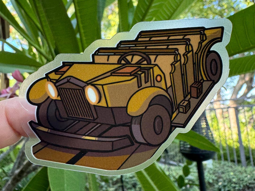Indiana Jones Ride Jeep Sticker: Adventureland Inspired Clear Vinyl ...