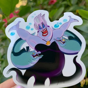 Ursula Vinyl Sticker: the Little Mermaid Sea Witch, Waterproof Decal - Etsy