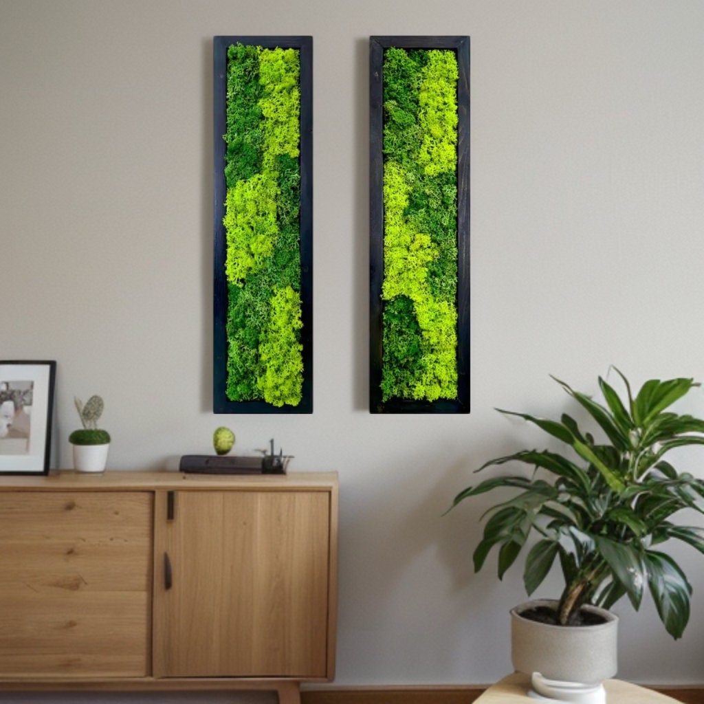 Moss Pattern Wall Art Real Moss, Zero Maintenance Eco-friendly Natural ...