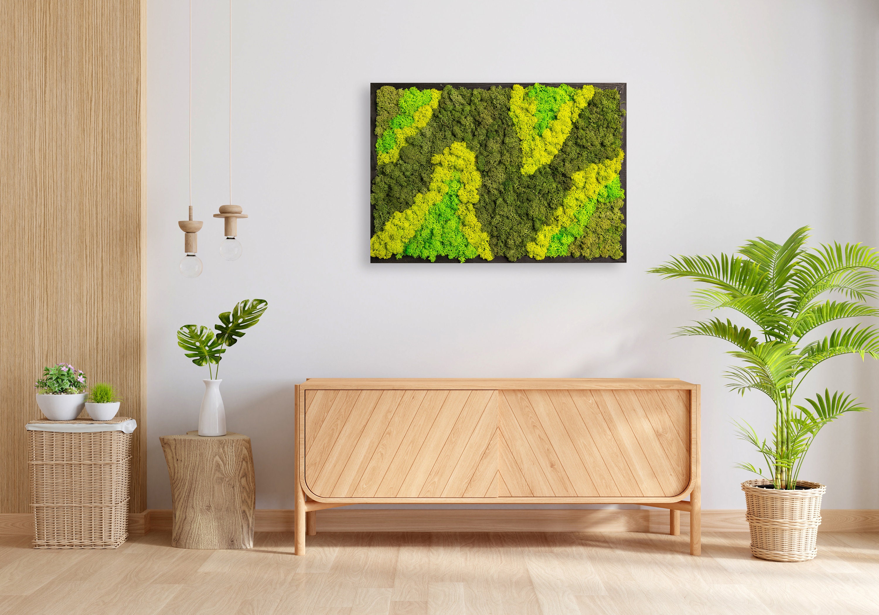 Moss Pattern Wall Art Real Moss, Zero Maintenance Eco-friendly Natural ...