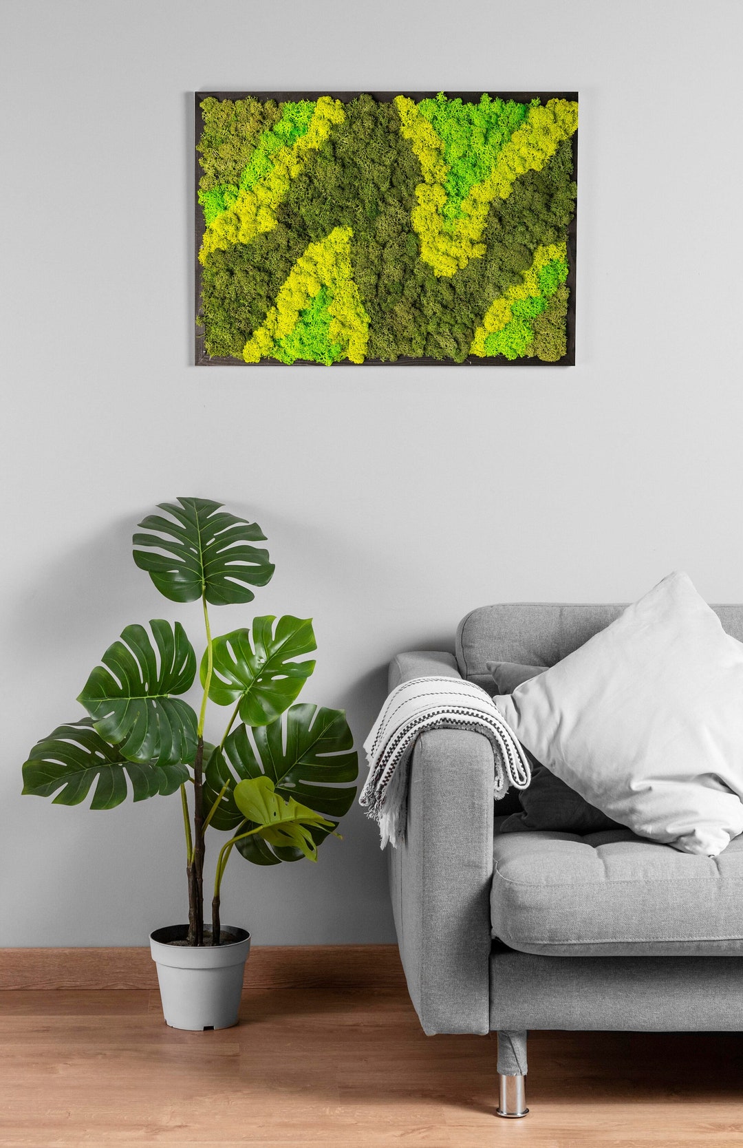 Moss Pattern Wall Art Real Moss, Zero Maintenance Eco-friendly Natural ...