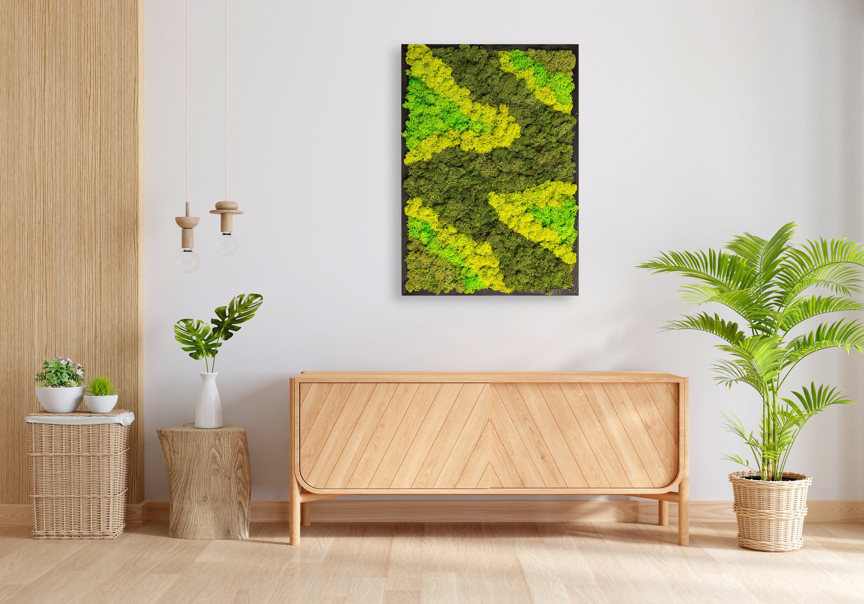 Moss Pattern Wall Art Real Moss, Zero Maintenance Eco-friendly Natural ...