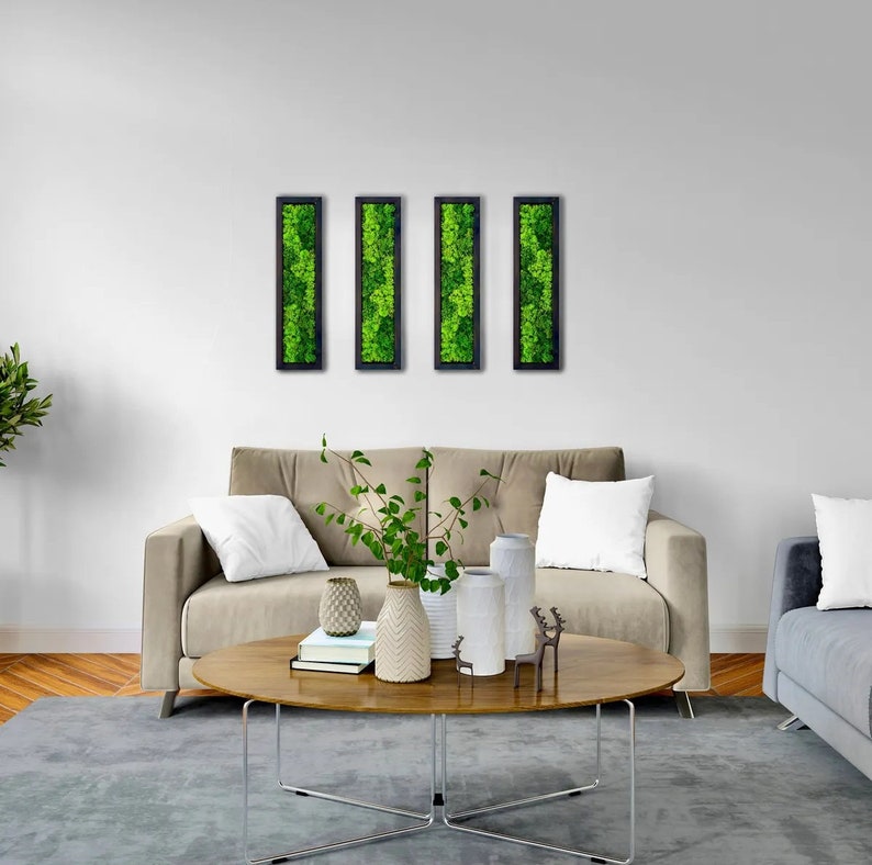 Moss Pattern Wall Art Real Moss, Zero Maintenance Eco-friendly Natural ...