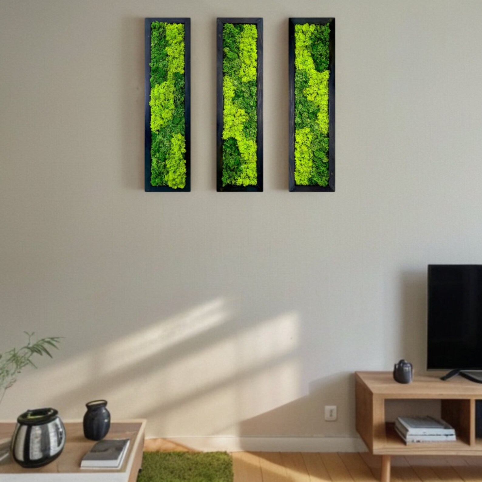 Moss Pattern Wall Art Real Moss, Zero Maintenance Eco-friendly Natural ...