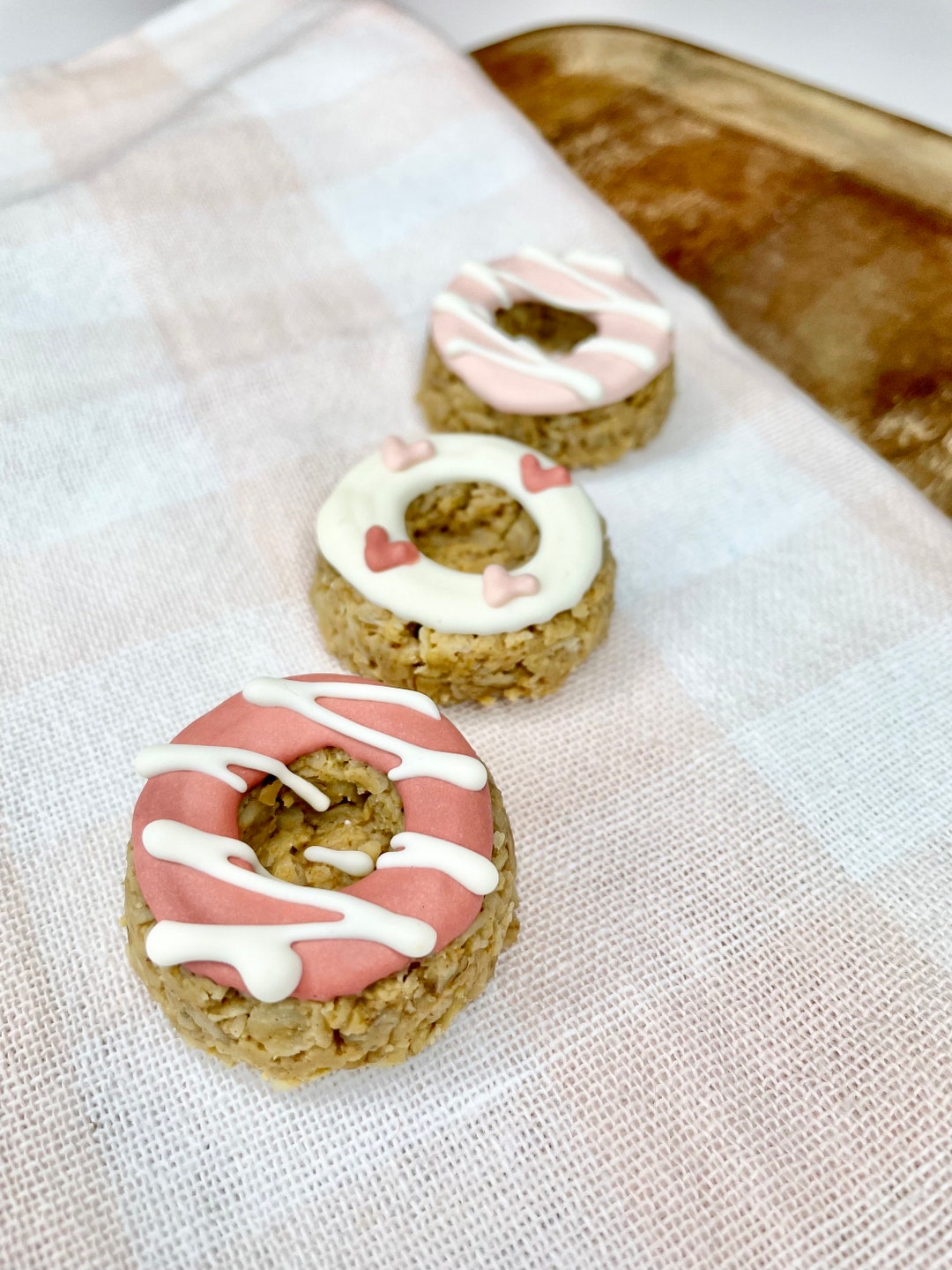 Valentine Mini Doggie Donut Trio Valentines Day Decorated Dog Treats - Etsy