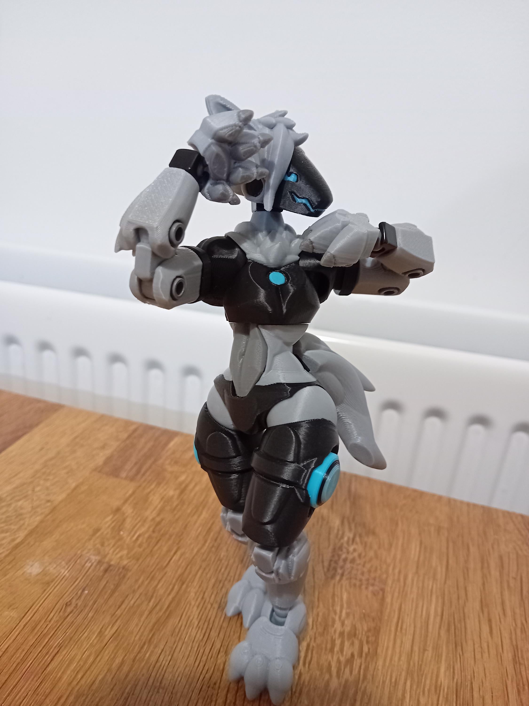 Articulated Protogen Action Figure V4: 6-inch 3D Printed Furry Robot - Etsy