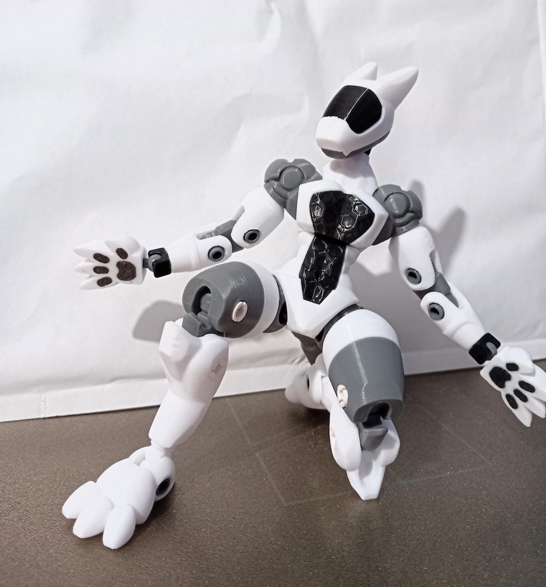 Synth Furry Figure 6 Inch 3D Printed Premium Edition Posable - Etsy UK