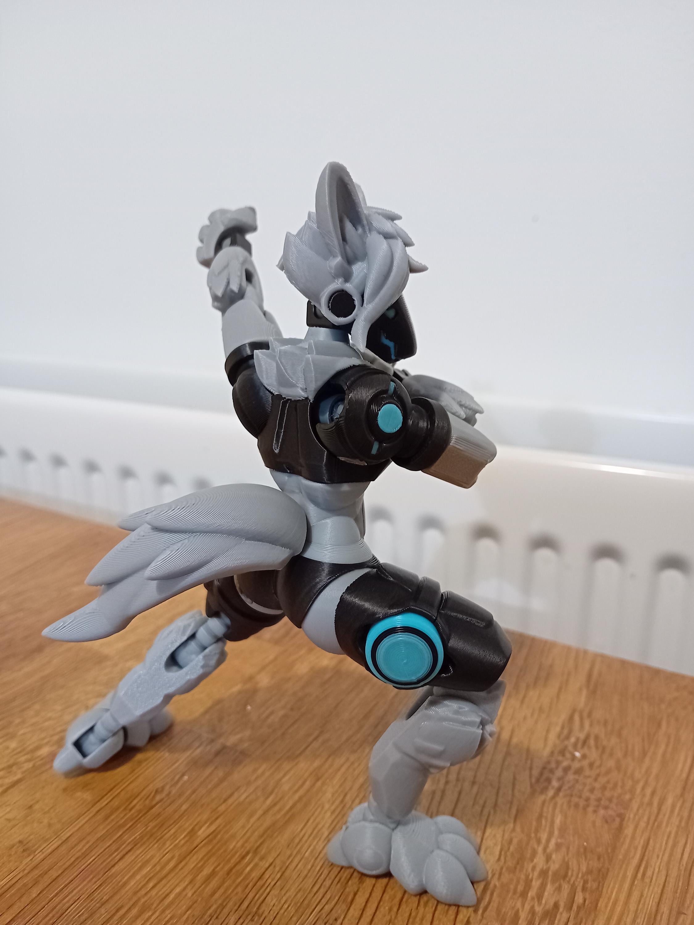 Articulated Protogen Action Figure V4: 6-inch 3D Printed Furry Robot - Etsy