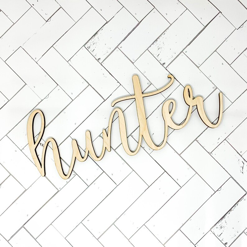 Wooden Name Sign Door Name Sign for Kids Nursery Name - Etsy