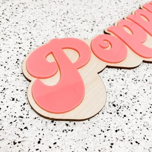 Retro Name Sign, Kids Baby Name Plaque, Custom Nursery Name Sign ...