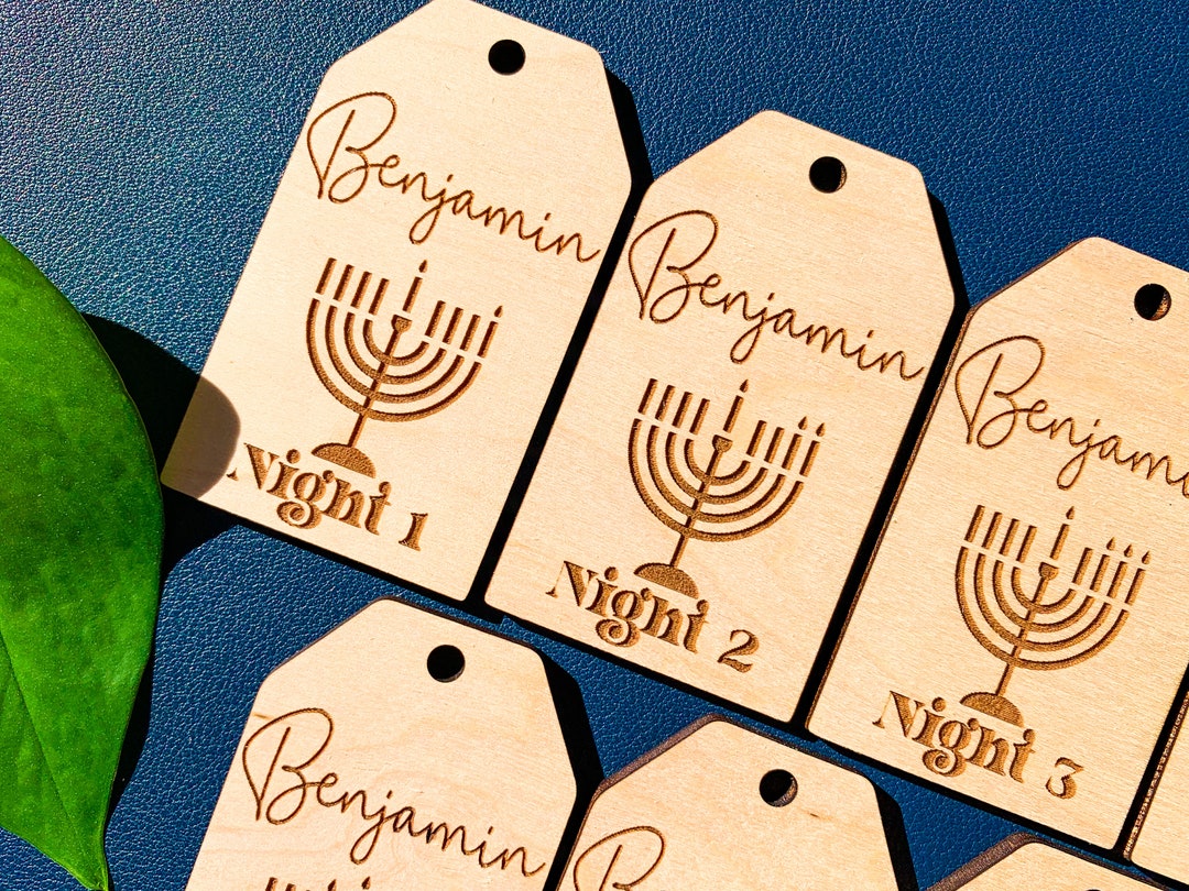 Hanukkah Gift Tags, 8 Nights of Hanukkah, Personalized Chanukah Tag ...