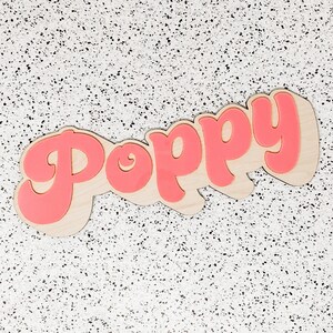 Retro Name Sign, Kids Baby Name Plaque, Custom Nursery Name Sign ...