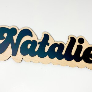 Retro Name Sign, Kids Baby Name Plaque, Custom Nursery Name Sign ...