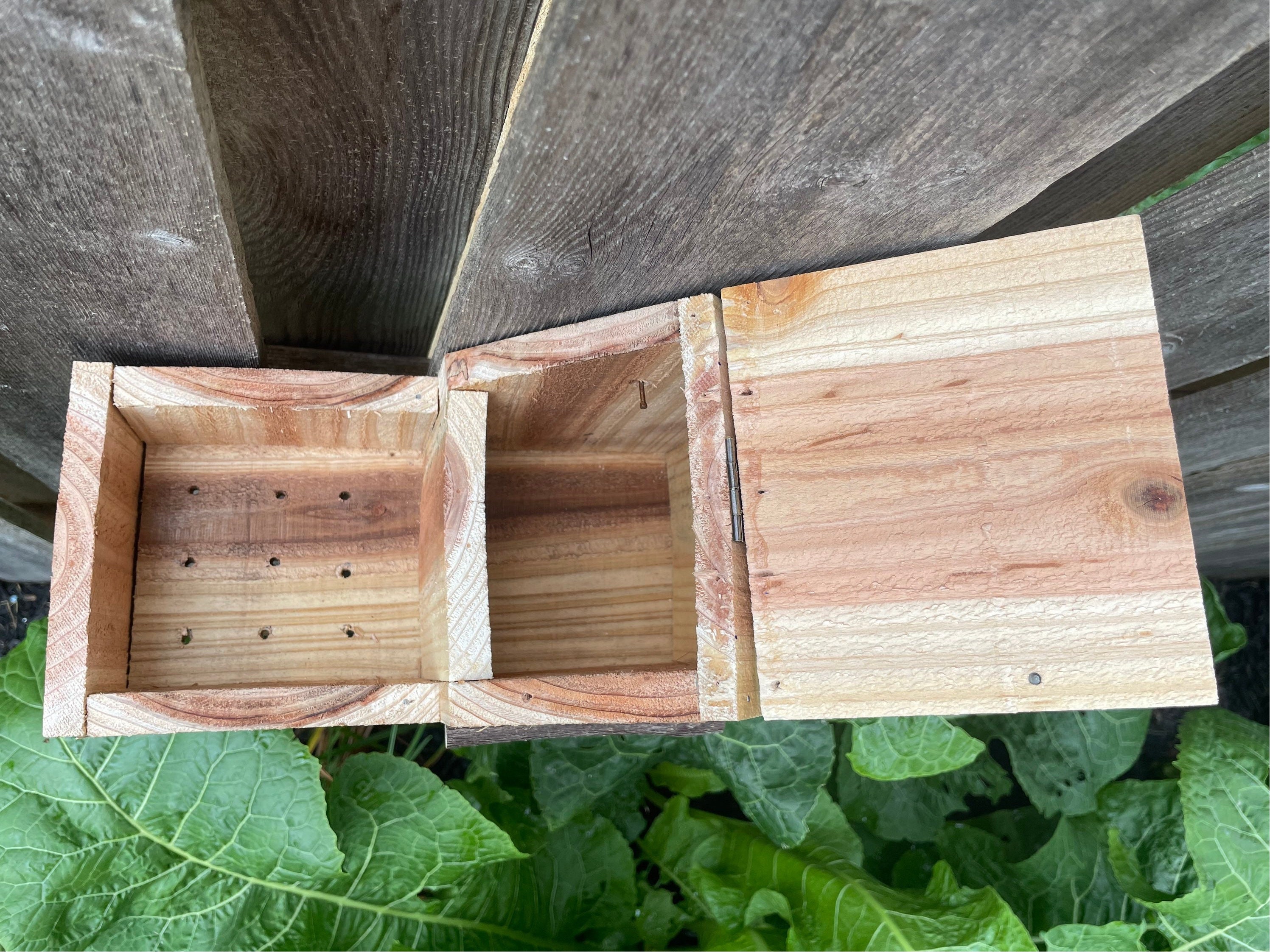 Handmade Cedar Birdhouse Planter • Rustic Bird Nesting Box - Etsy