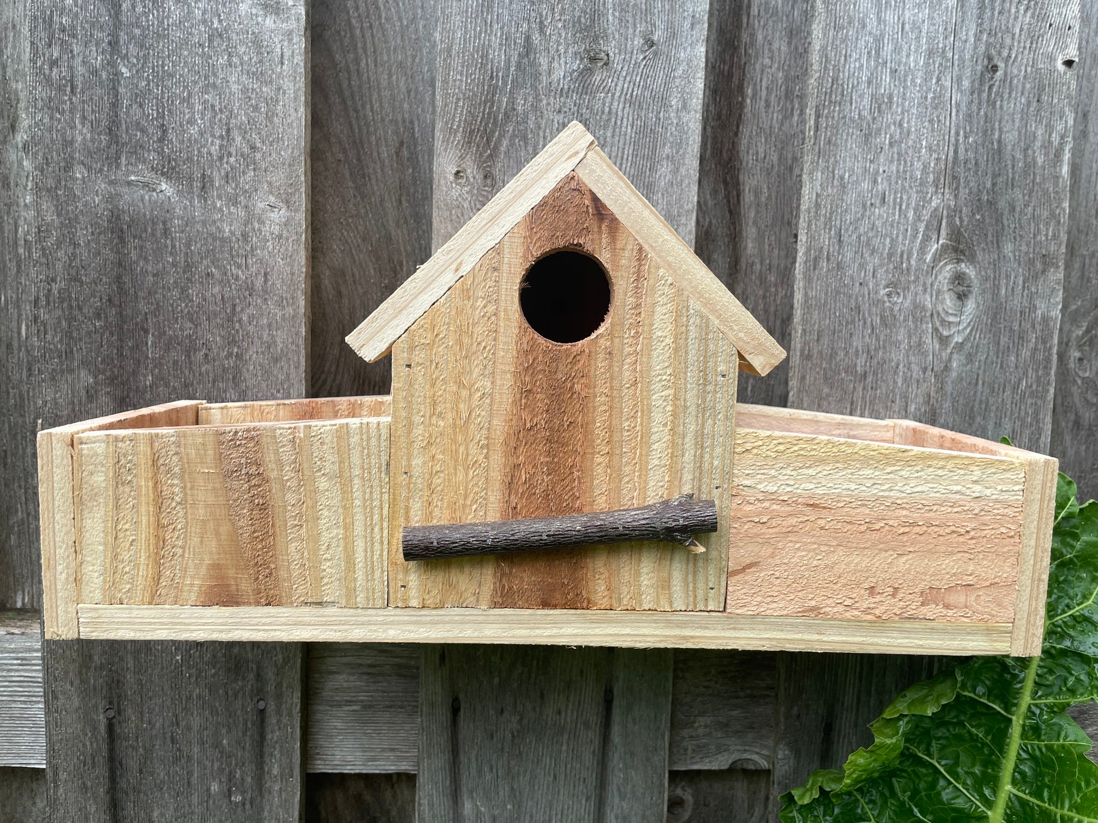 Handmade Cedar Birdhouse Planter • Rustic Bird Nesting Box - Etsy
