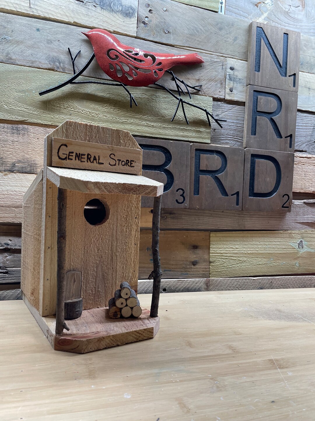 Cedar General Store Birdhouse • Customizable Cedar Birdhouse • Bird ...