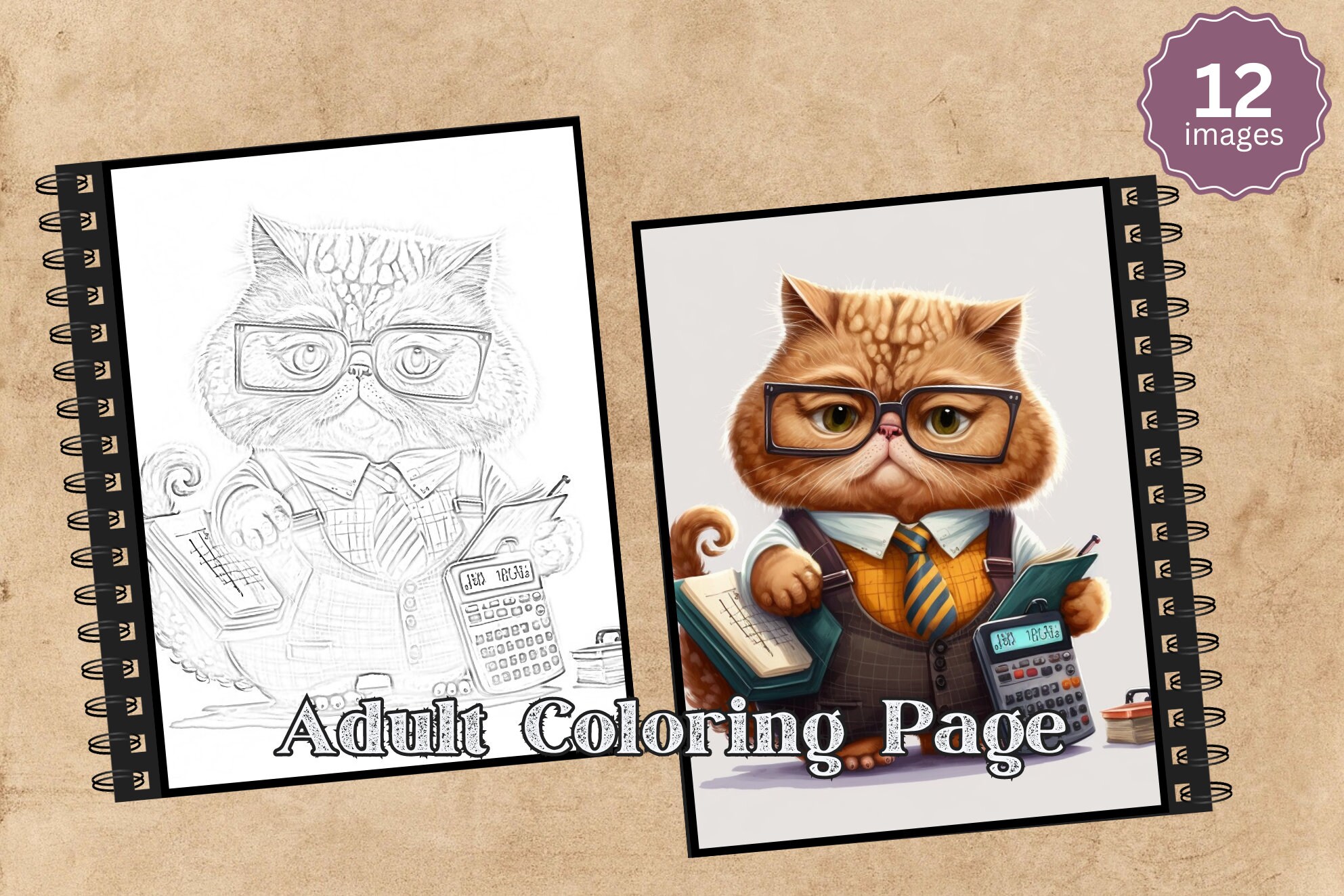 Cute Cats Coloring Pages: Adult Coloring Book by Dwan Marie | 12 ...