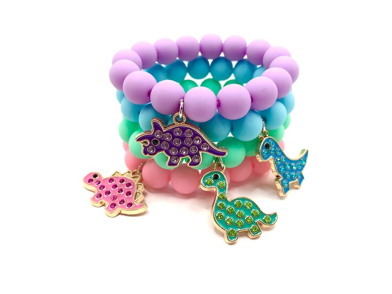 Girls Dinosaur Beaded Bracelet for Daily Wear Friendship Bracelets ...