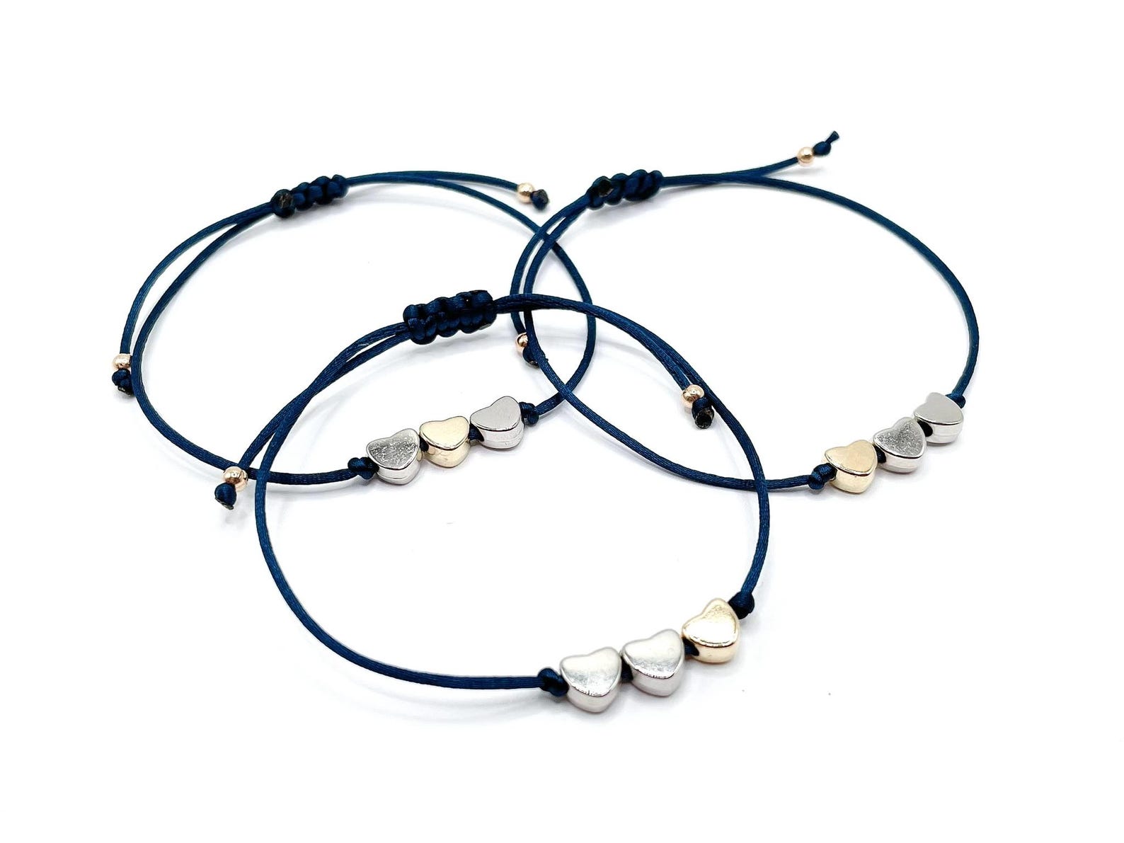 3 Generations Bracelet Set – Handmade Matching Bracelets for Grandma ...