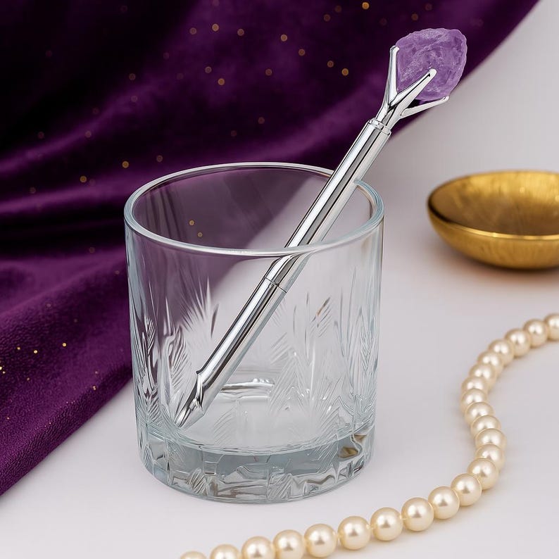 Healing Crystal Gemstone Pen – Natural Raw Stone Ballpoint Pen ...