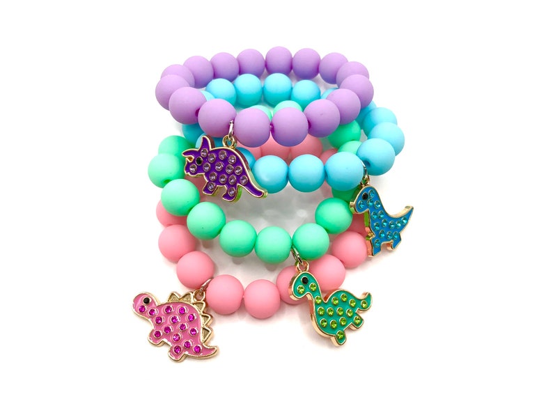 Girls Dinosaur Beaded Bracelet for Daily Wear Friendship Bracelets ...