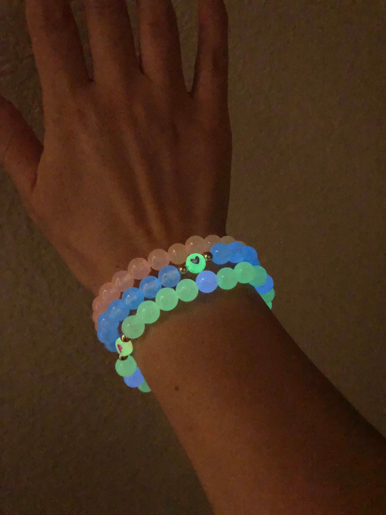 Glow in the Dark Bracelet Stretch Glow Bracelet Florescent Bracelet ...