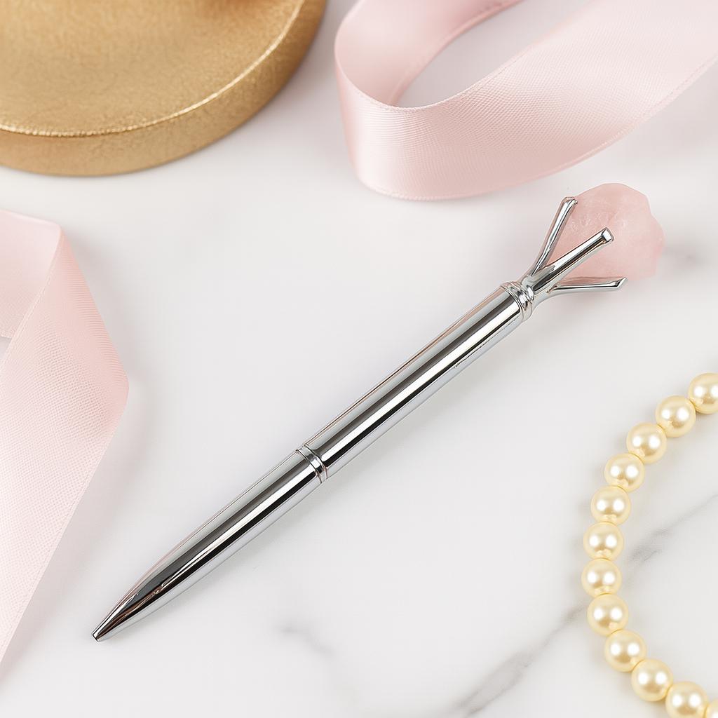 Healing Crystal Gemstone Pen – Natural Raw Stone Ballpoint Pen ...