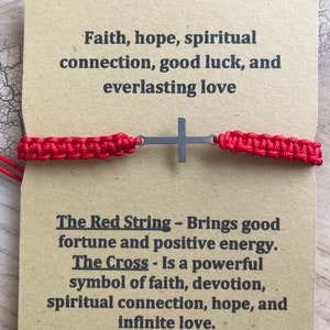 Faith Bracelet Red String Good Luck Bracelet Rope Braided Divine ...