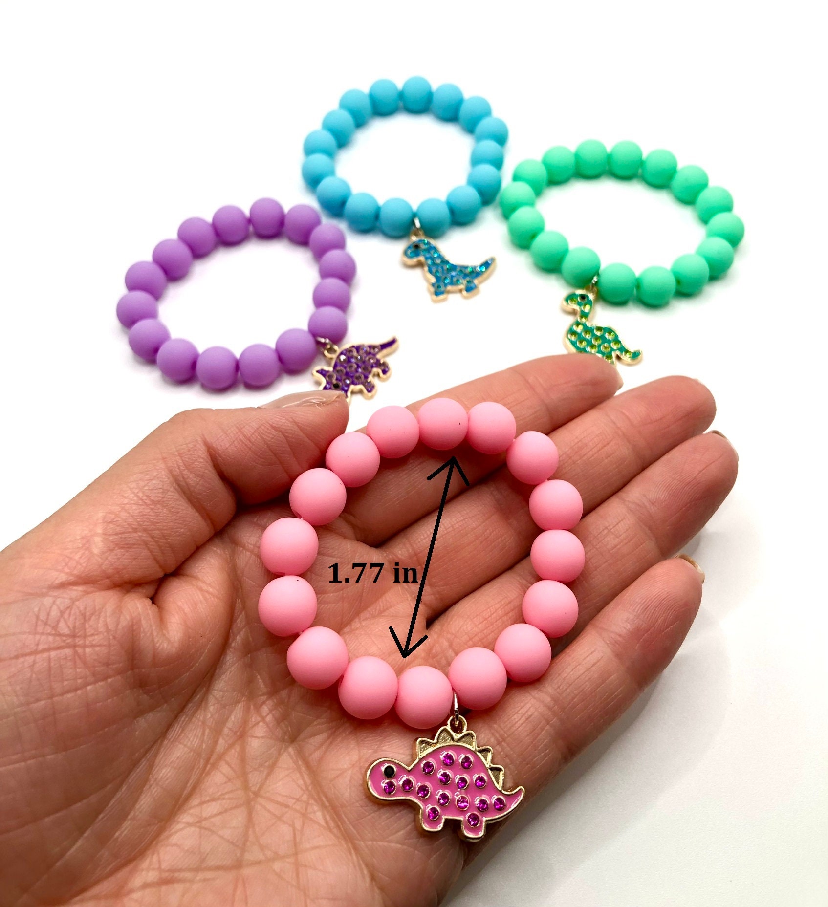 Girls Dinosaur Beaded Bracelet for Daily Wear Friendship Bracelets ...