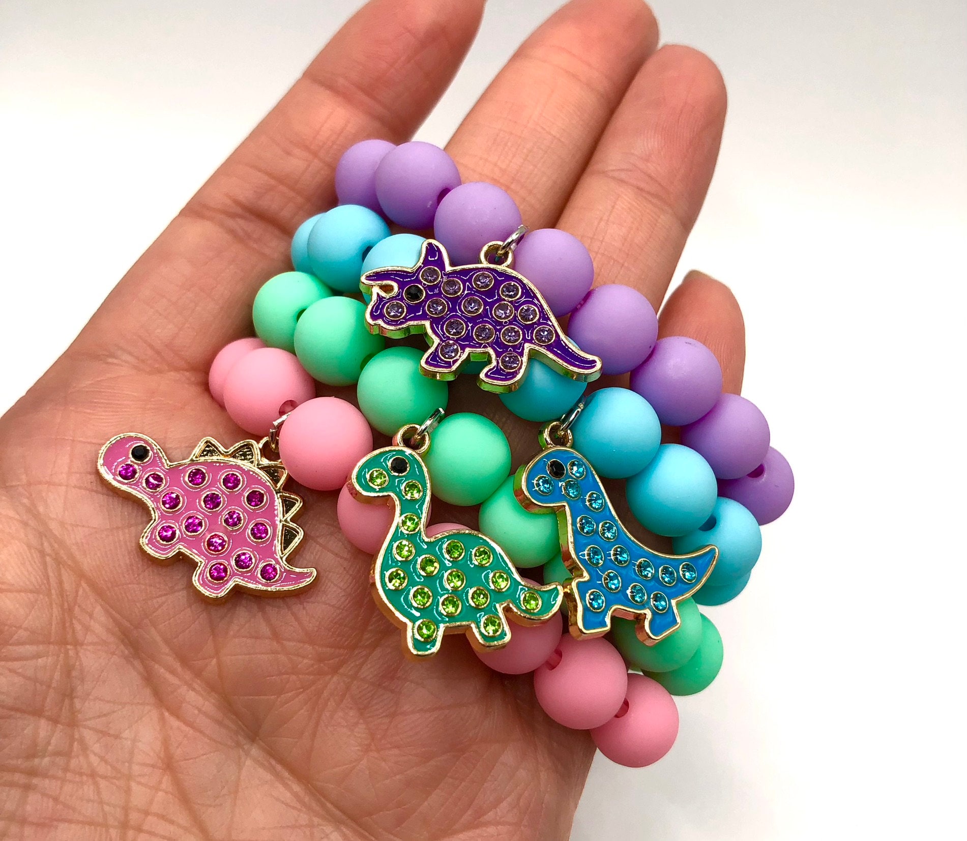 Girls Dinosaur Beaded Bracelet for Daily Wear Friendship Bracelets ...