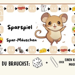 Savings Game Challenge "spar-mäuschen" Suitable for Envelopes Cash ...