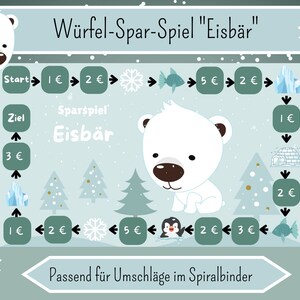 Sparspiel Challenge Eisbär passend für Umschläge - Etsy.de