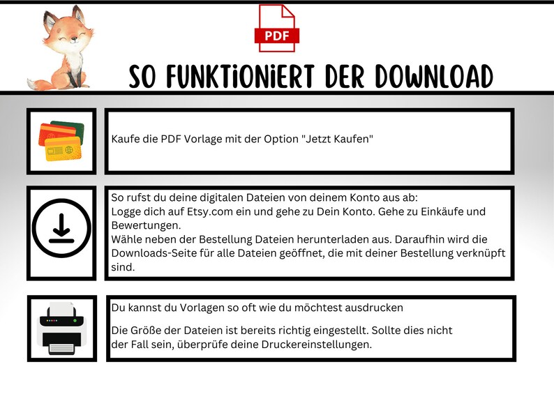 Sparchallenges Set "big Fuchs" German in a Set Suitable for A6 and A5 ...
