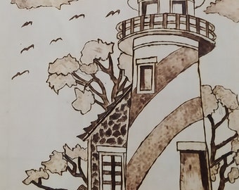 Handmade Wood Burning Pyrography Art With Varnish Wall | Etsy