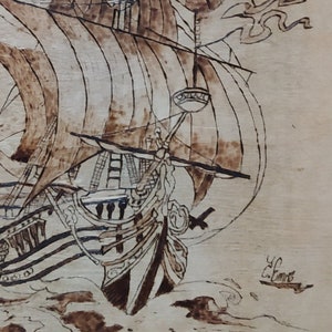 Handmade Wood Burning Pyrography Art With Varnish Wall | Etsy