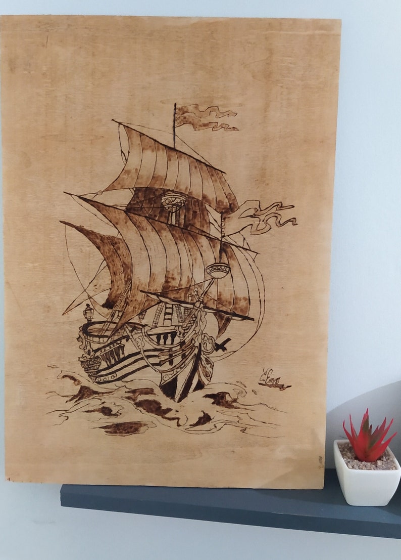 Handmade Wood Burning Pyrography Art With Varnish Wall Accessory,gift ...