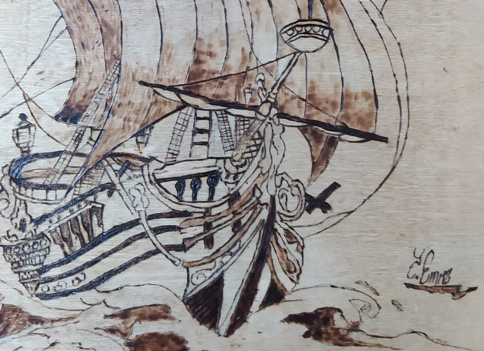 Handmade Wood Burning Pyrography Art With Varnish Wall Accessory,gift ...