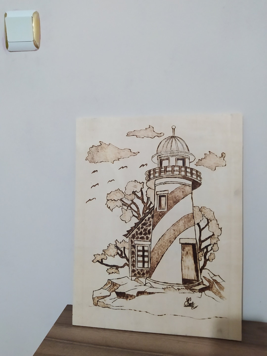 Handmade Wood Burning Pyrography Art With Varnish Wall Accessory,gift ...