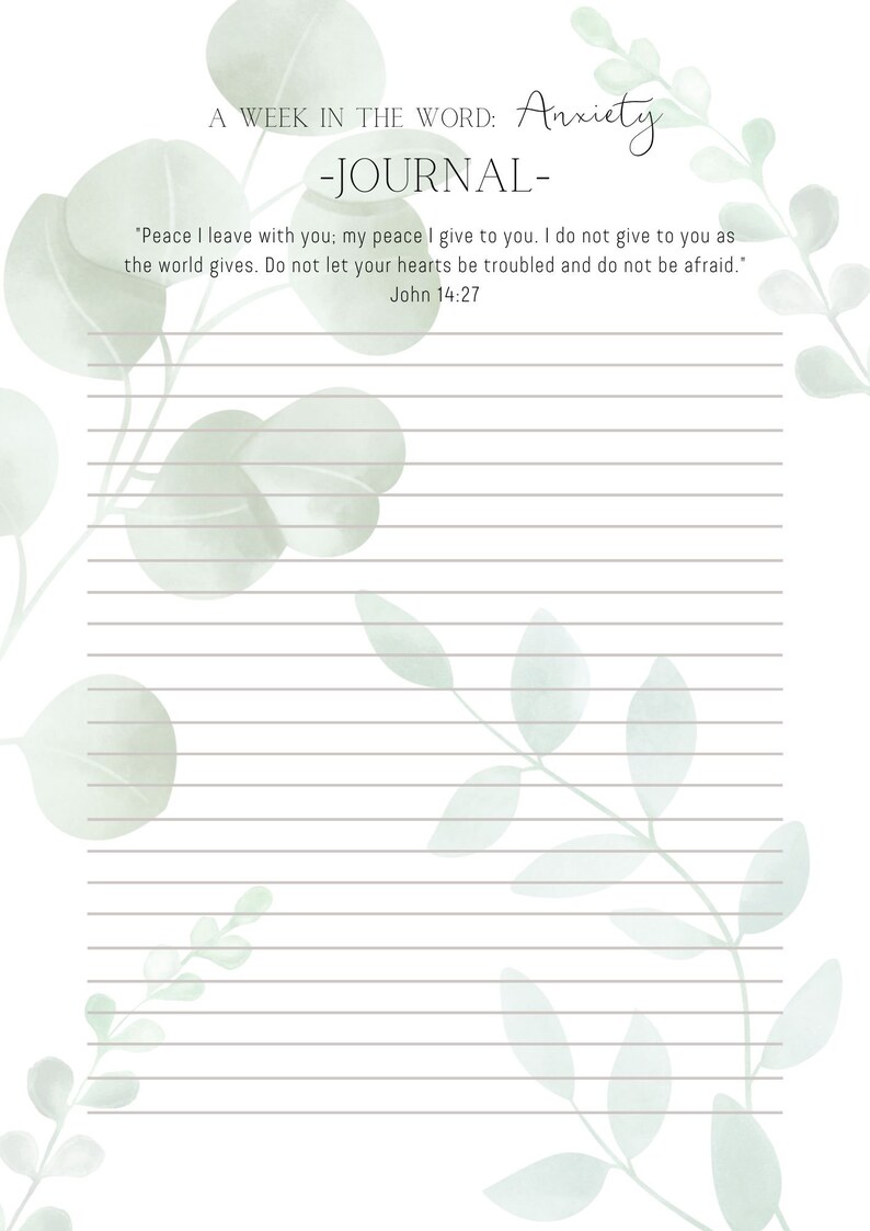 Anxiety Workbook | Bible Study | Anxiety Help | Counseling - Etsy