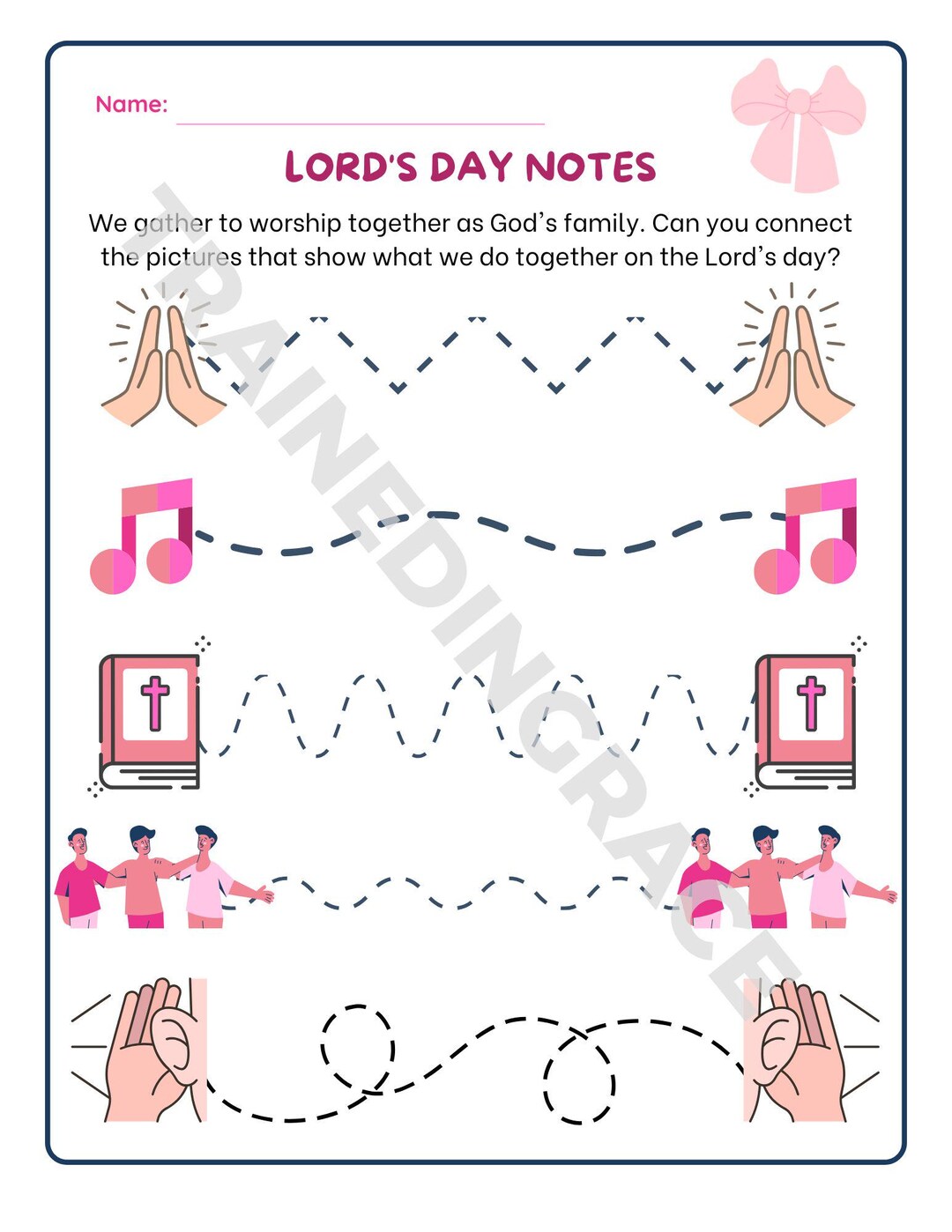 Sermon Notes for Prek Pre-writer Girls | Church Notes for Preschool ...