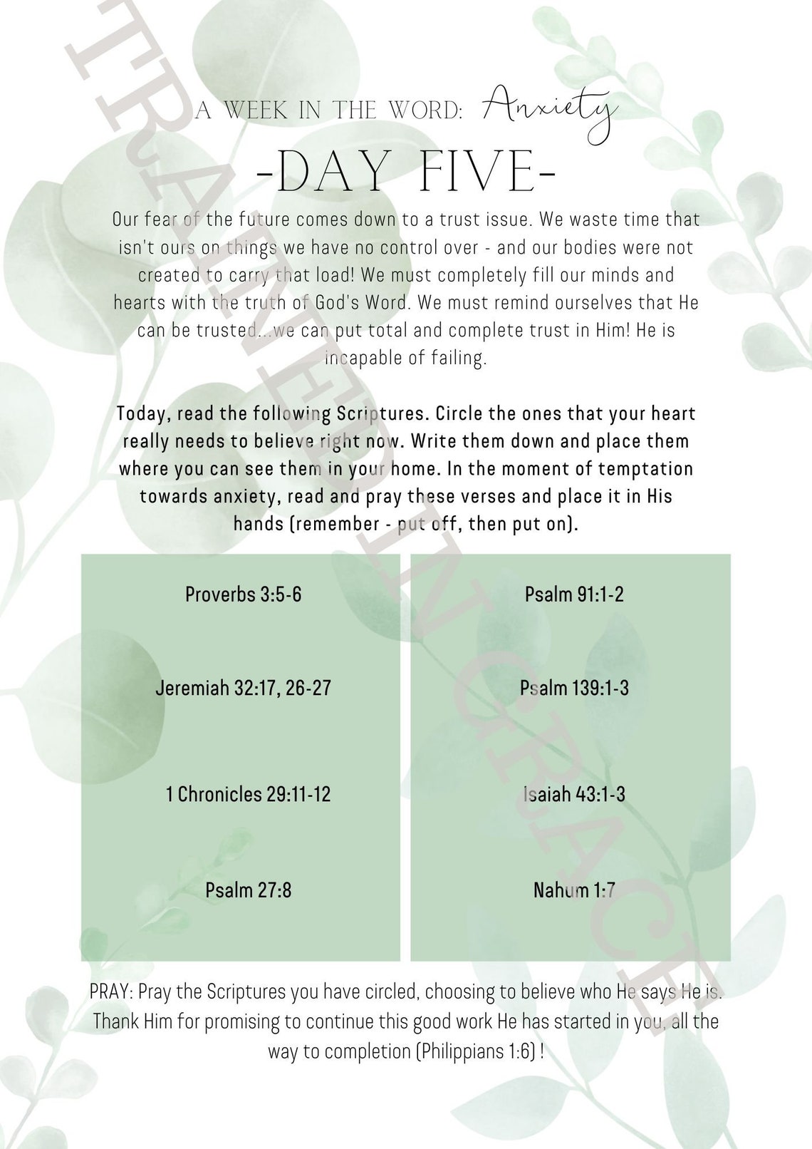 Anxiety Workbook | Bible Study | Anxiety Help | Counseling - Etsy