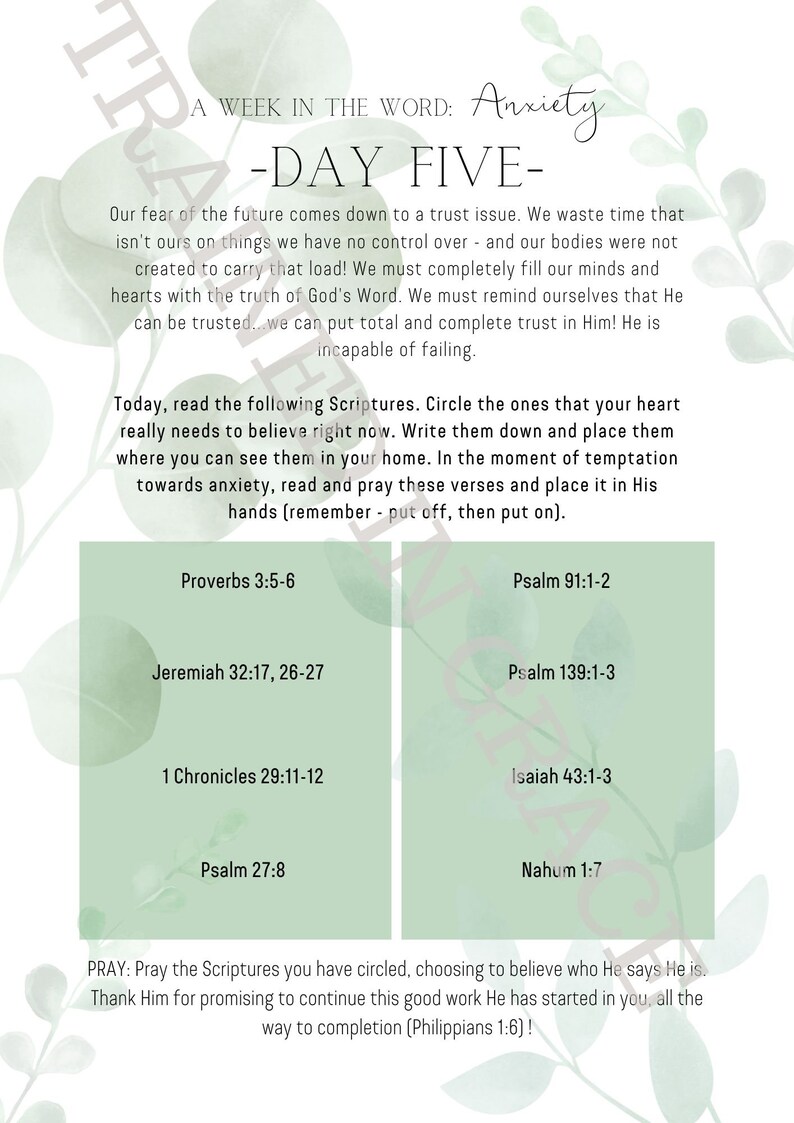 Anxiety Workbook | Bible Study | Anxiety Help | Counseling - Etsy