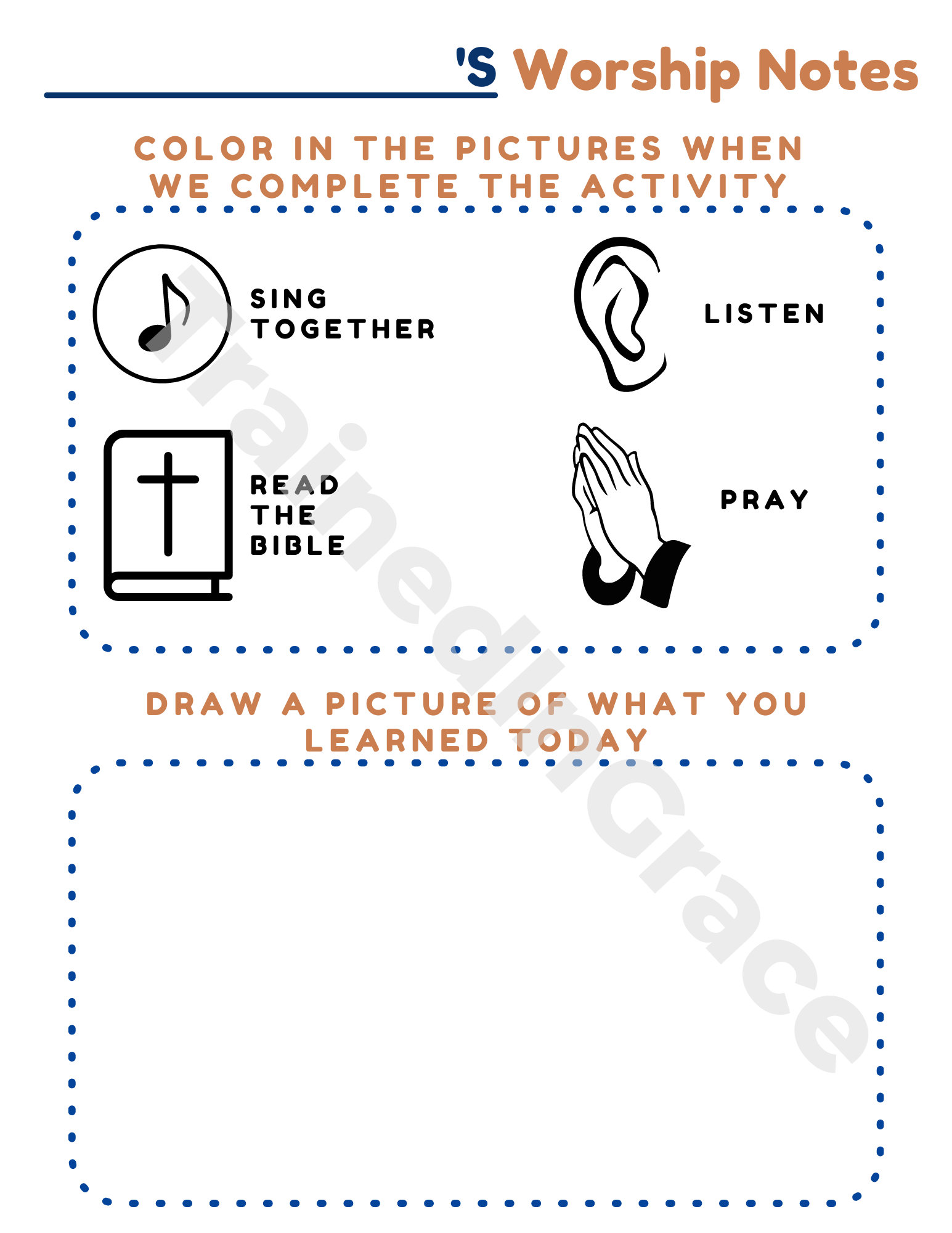 Sermon Notes for Kids Prek Boys Girls - Etsy