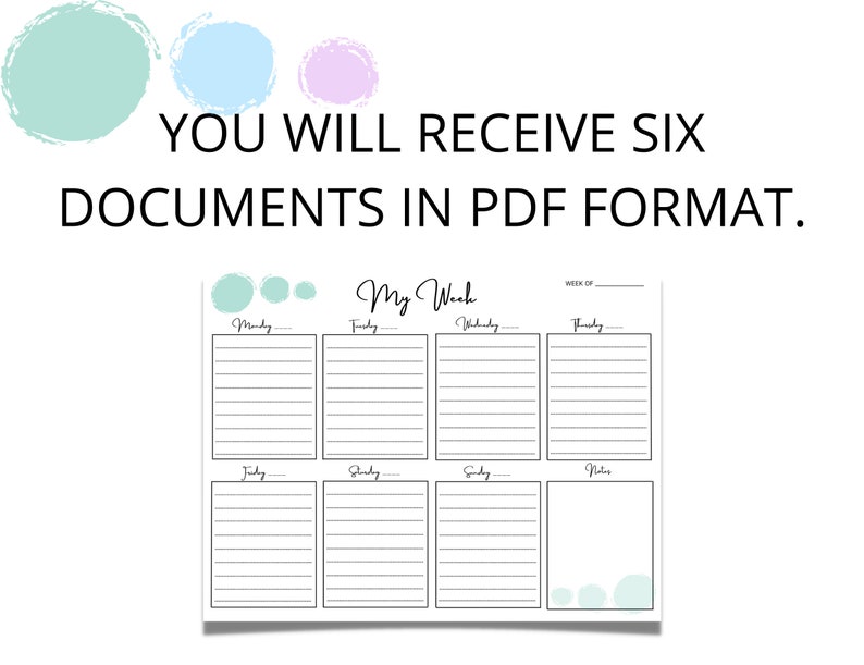 Weekly Overview Printable Template Weekly Desk Planner Week - Etsy