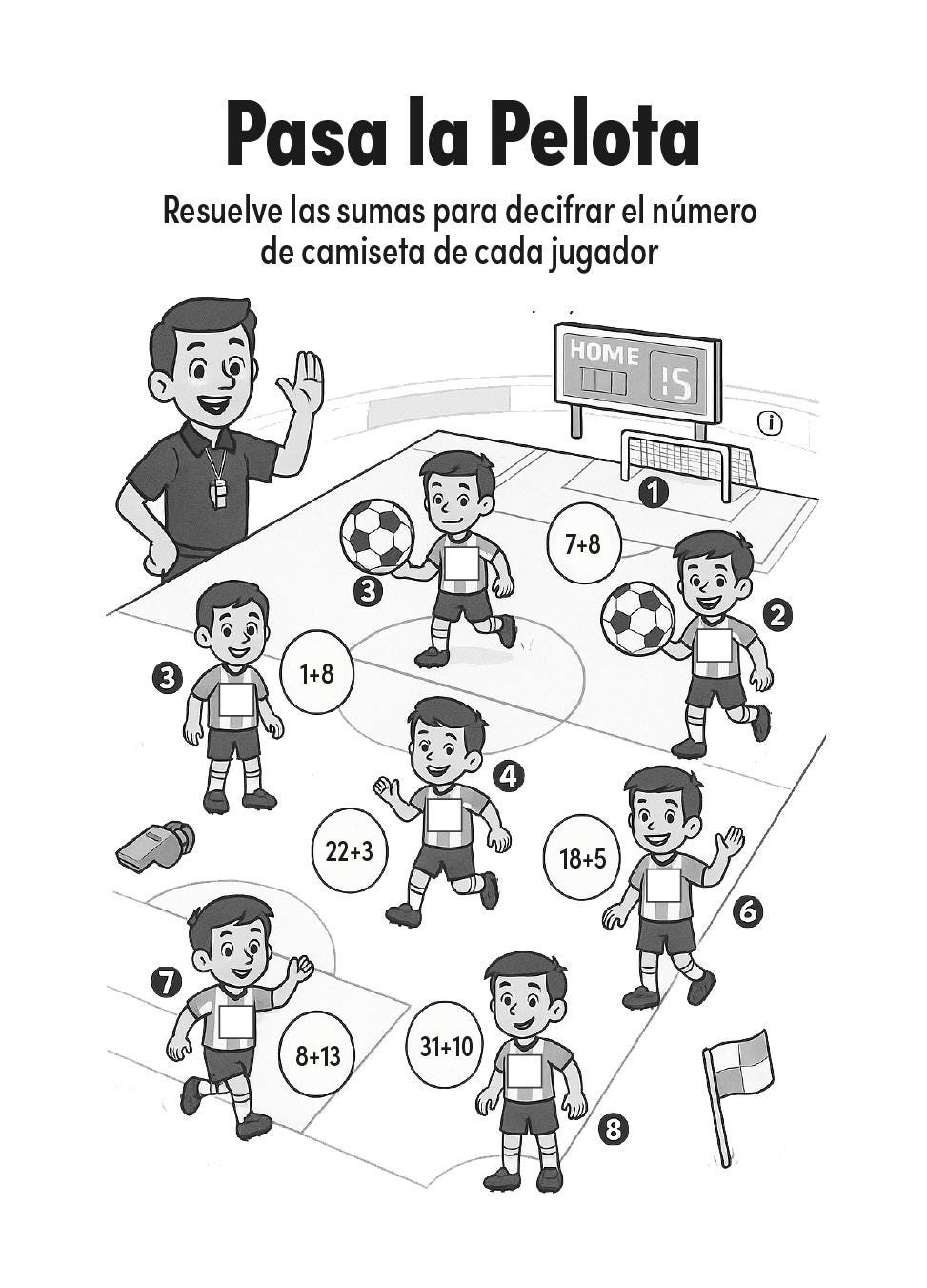 Soccer Math Workbook – Printable Educational Activities - Inspired by ...