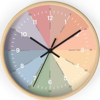 Simple Wall Clock - Telling Time Clock, Pastel Colors Clock, Color ...