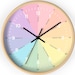 Simple Wall Clock - Telling Time Clock, Pastel Colors Clock, Color ...