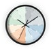 Simple Wall Clock Telling Time Clock, Pastel Colors Clock, Color Wheel ...