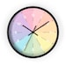 Simple Wall Clock Telling Time Clock, Pastel Colors Clock, Color Wheel ...